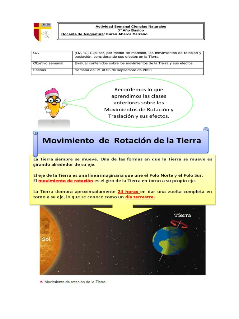 Csnat 3° | PDF | Tierra | Rotación