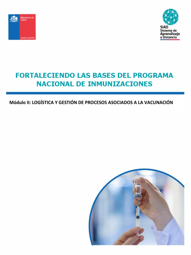 Modulo II - Programa Nacional de Inmunizacion | PDF | Vacunación | Vacunas