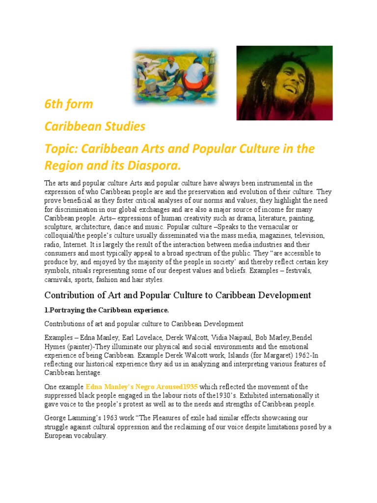 Caribbean Arts Impact on Culture | PDF | Popular Culture | The Arts