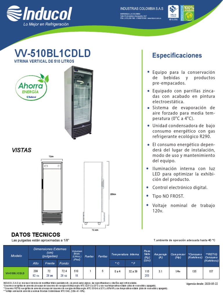 VV-510BL1CDLD (R-290) | PDF | Ciencias fisicas | Naturaleza