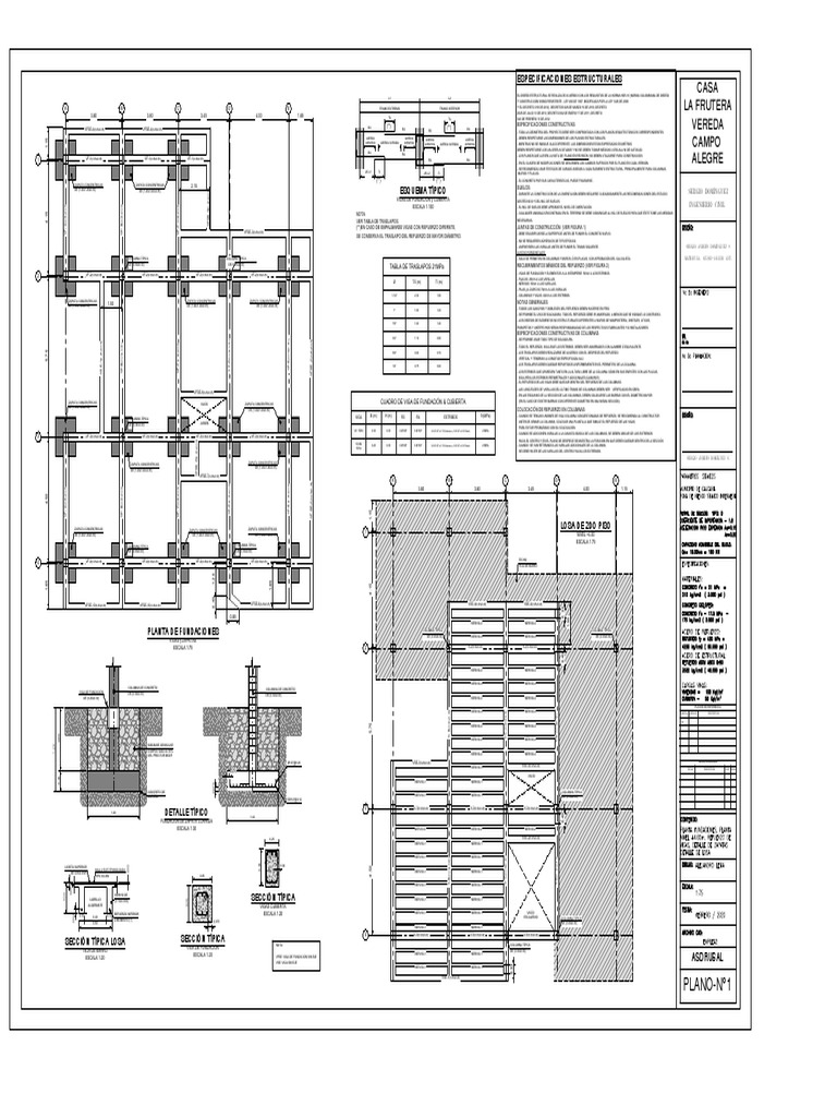 Plano de Fundaciones | PDF | edificio | Diseño arquitectonico