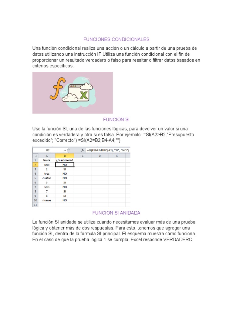 Funciones Condicionales | PDF