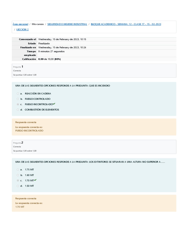 LECCION 2 - Revisión Del Intento | PDF