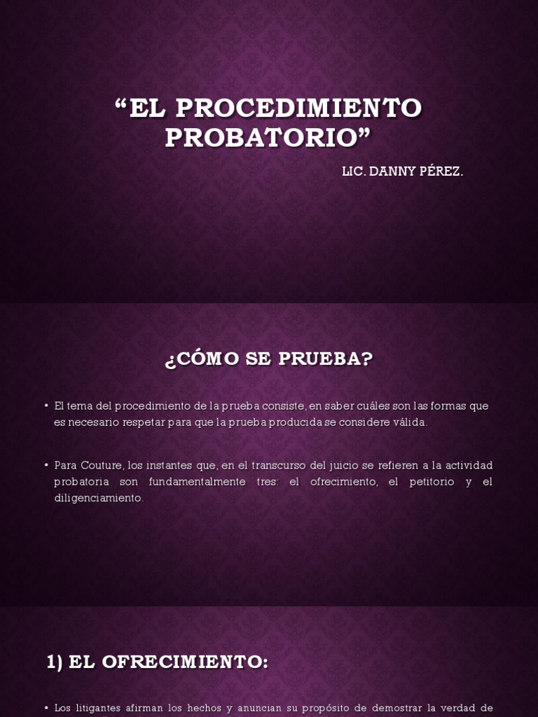 Procedimiento Probatorio Laboral | PDF | Derecho