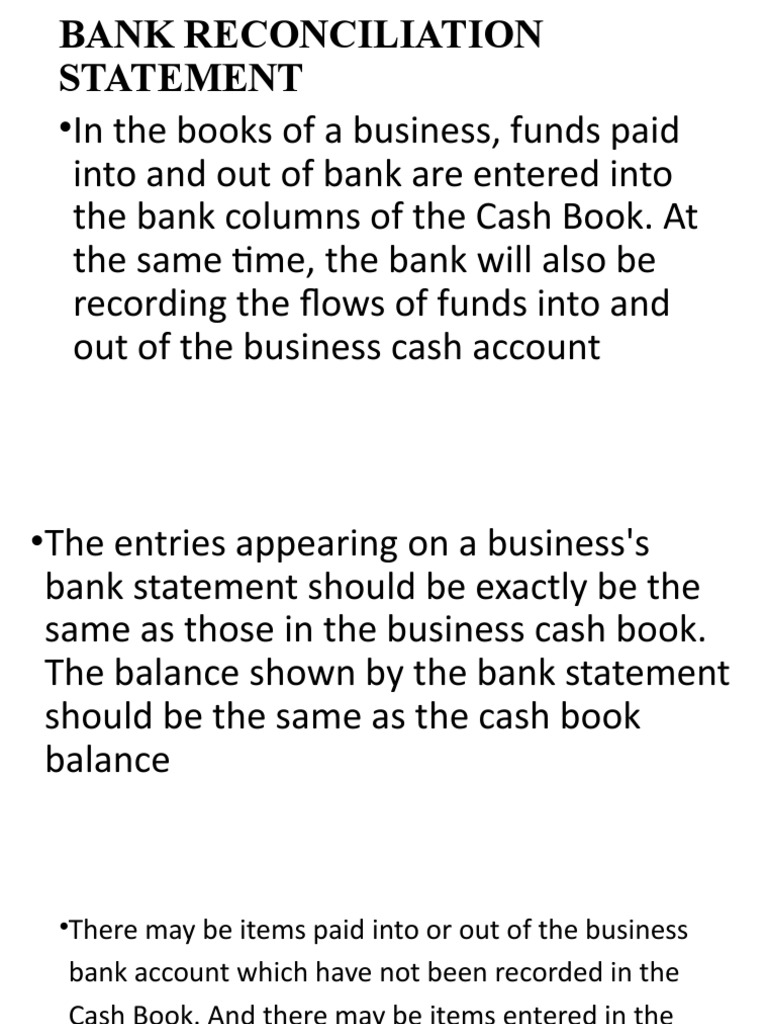 Bank Reconciliation Statement | PDF | Cheque | Banks