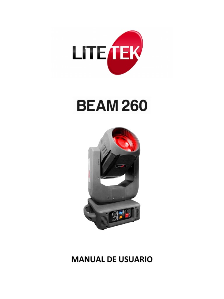 Manual de Usuario Beam 260 Lite Tek | PDF | Ingeniería de Edificación ...