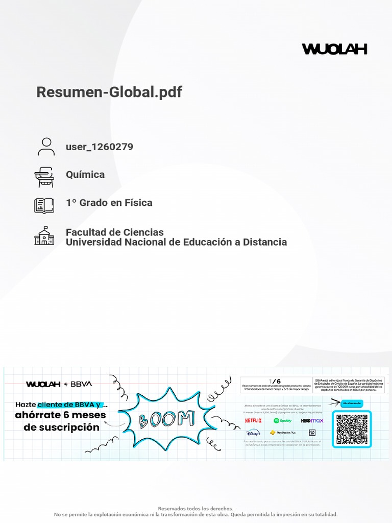 Free Resumen Global | PDF | Orbital atómico | Átomos