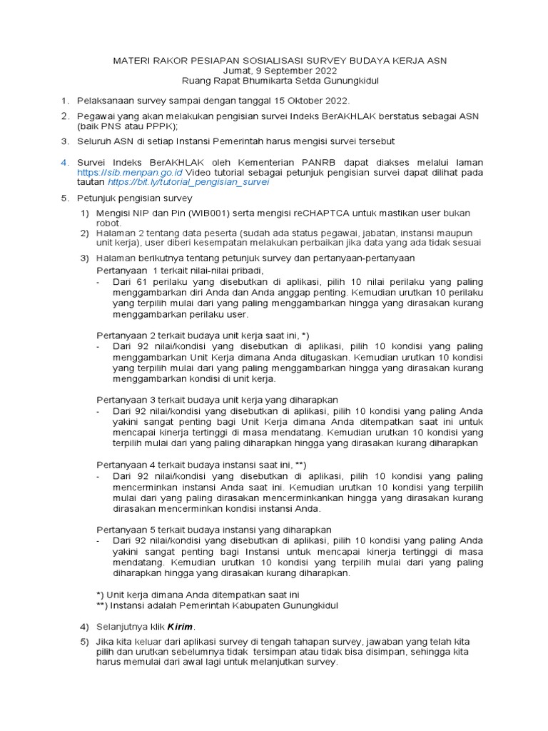 Materi Survey Budaya Kerja | PDF Materi Survey Budaya Kerja | PDF