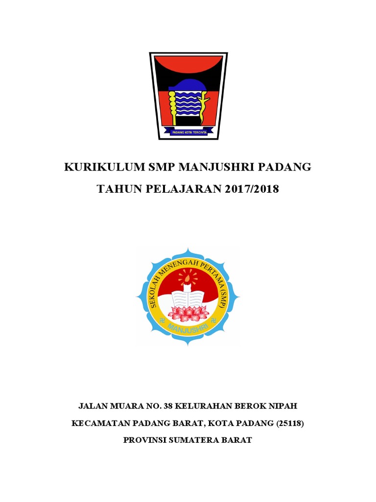 Cover Kurikulum SMP Manjushri Padan | PDF