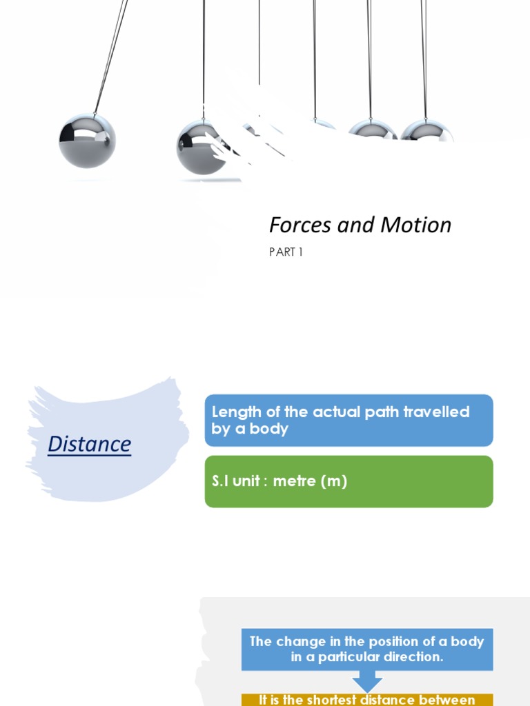 Grade 9 Forces and Motion Part 1 2020-2021 | PDF | Distance | Velocity