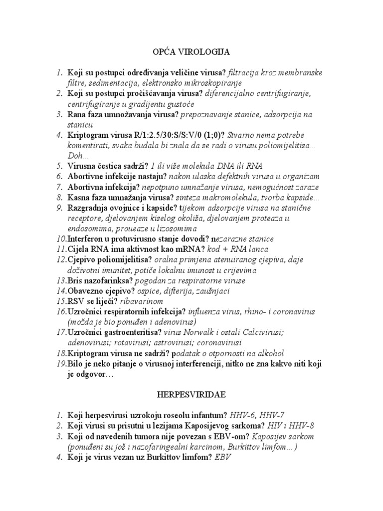 Mikrobi Pitanja | PDF