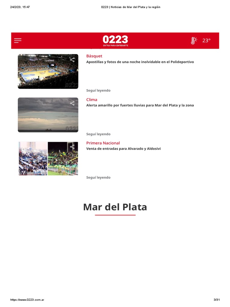 0223 _ Noticias de Mar del Plata y la región3 | PDF