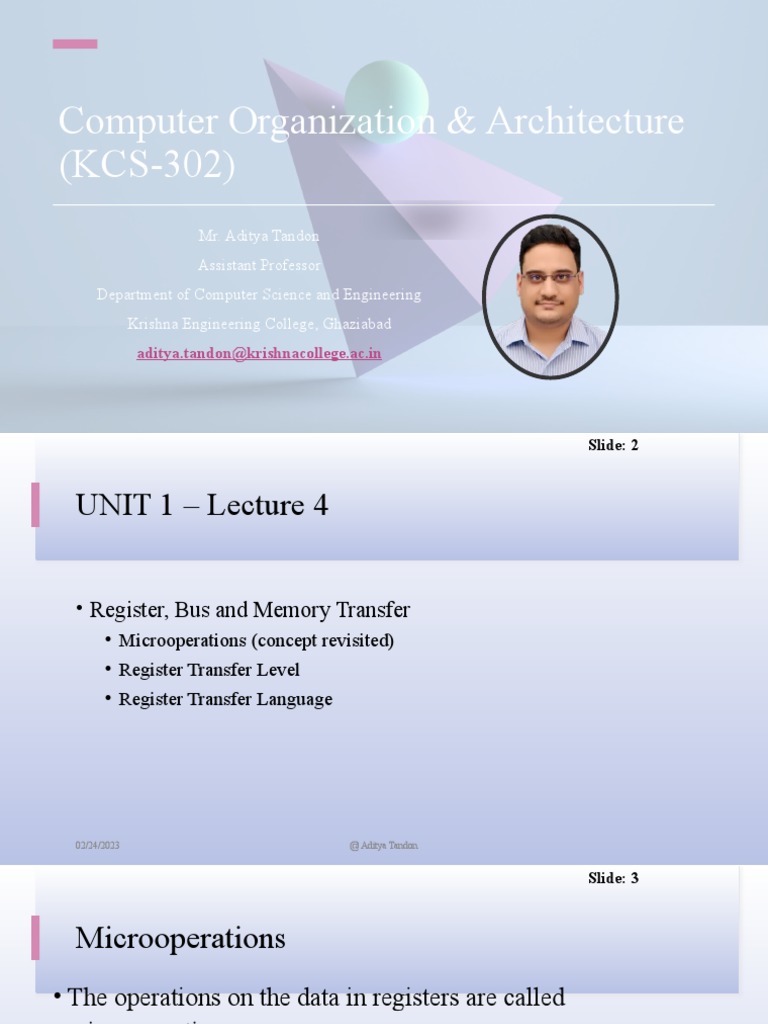 COA Unit 1 Lecture 4 | PDF | Computer Memory | Electronic Design COA Unit 1 Lecture 4 | PDF | Computer Memory | Electronic Design
