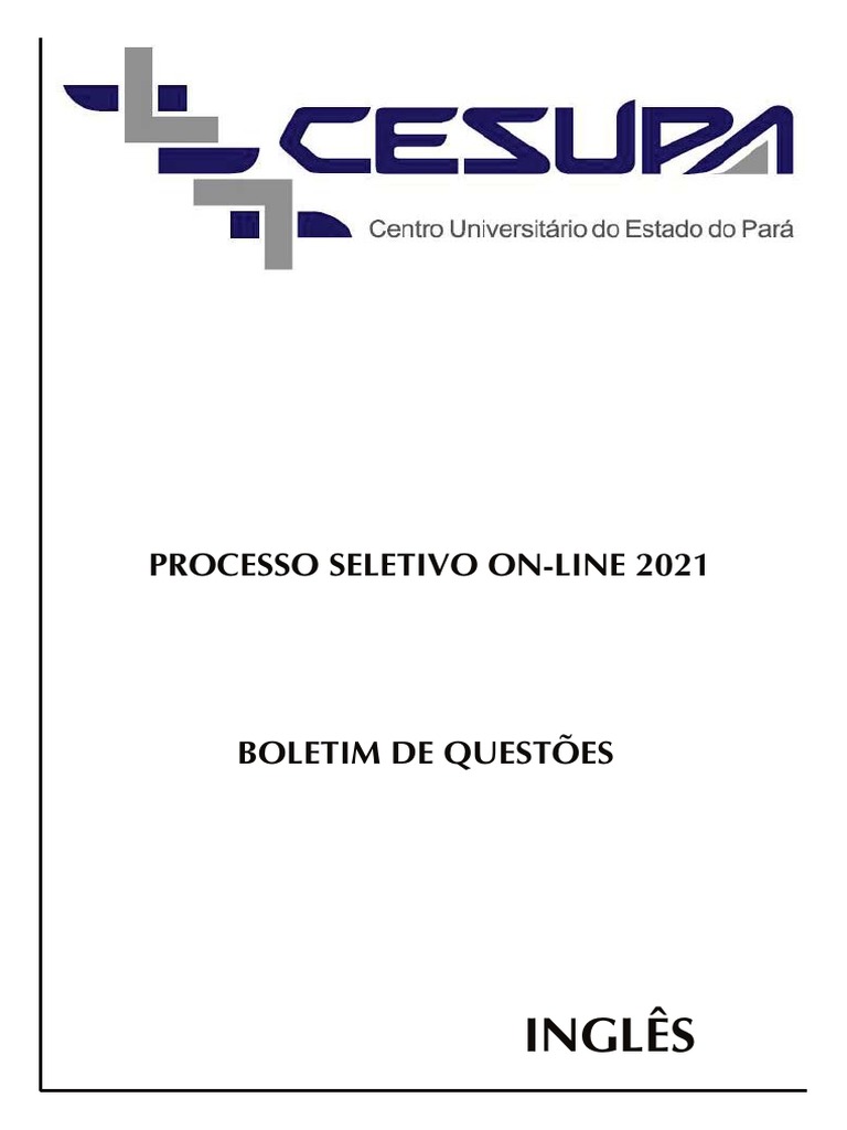 Prova Cesupa 2021 | PDF