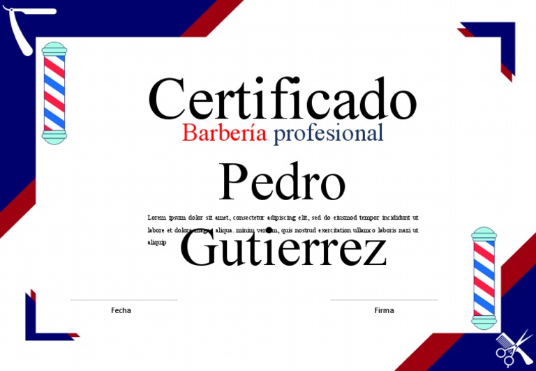 16 Certificado Barberia | PDF
