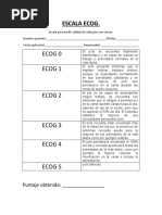 La Escala ECOG | PDF