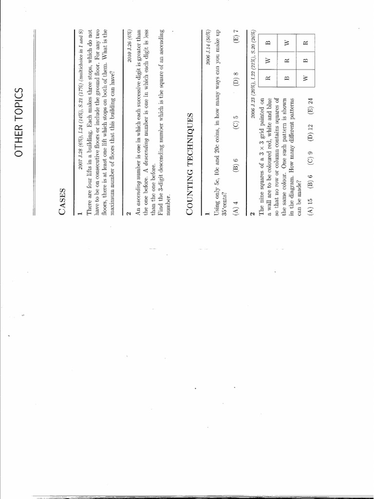 Miscellaneous Topics Questions | PDF
