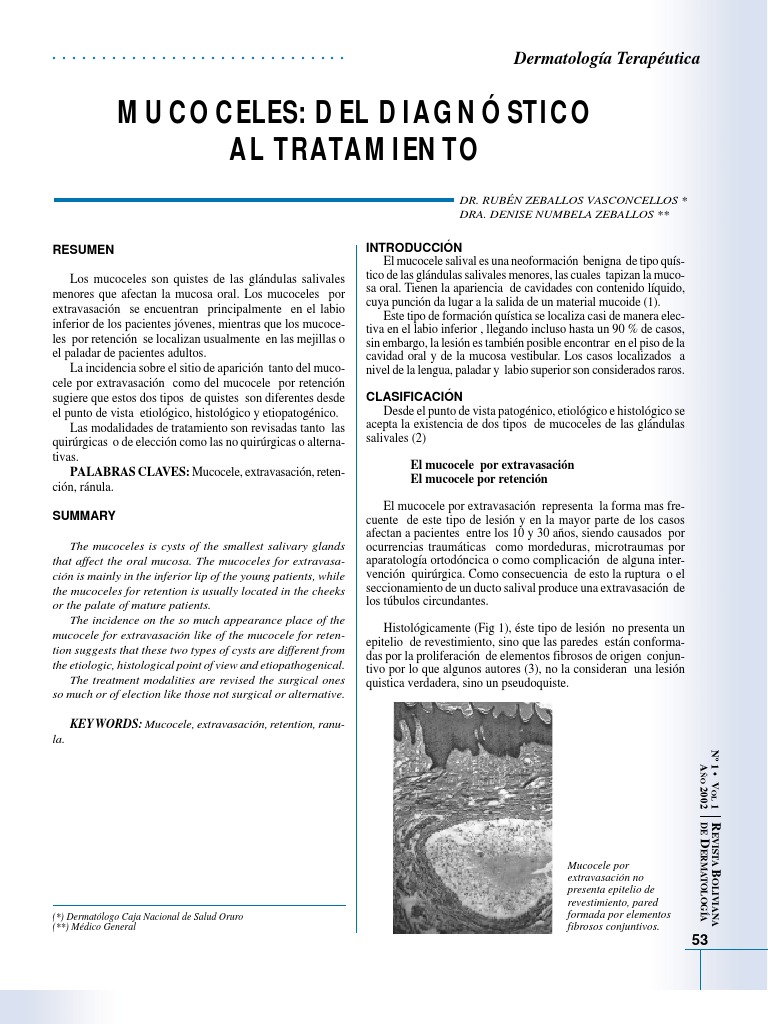 Mucocele | PDF | Gastroenterología | Anatomía