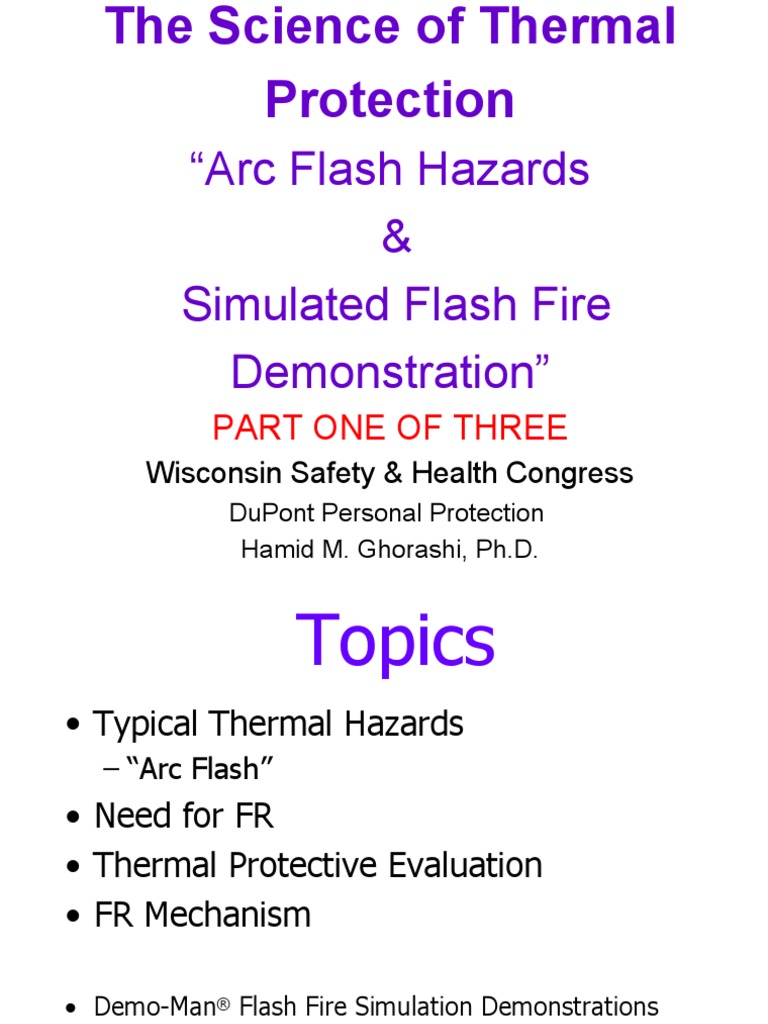 Arc Flash Presentation | PDF | Personal Protective Equipment | Injury