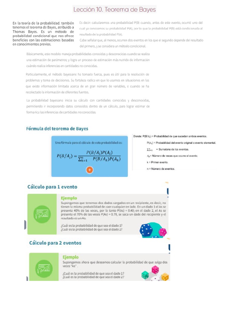 Lección 10. Teorema de Bayes | PDF