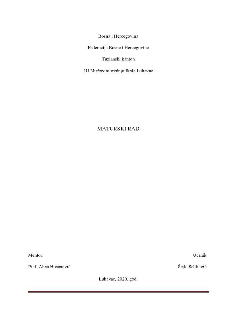 Maturski Rad | PDF