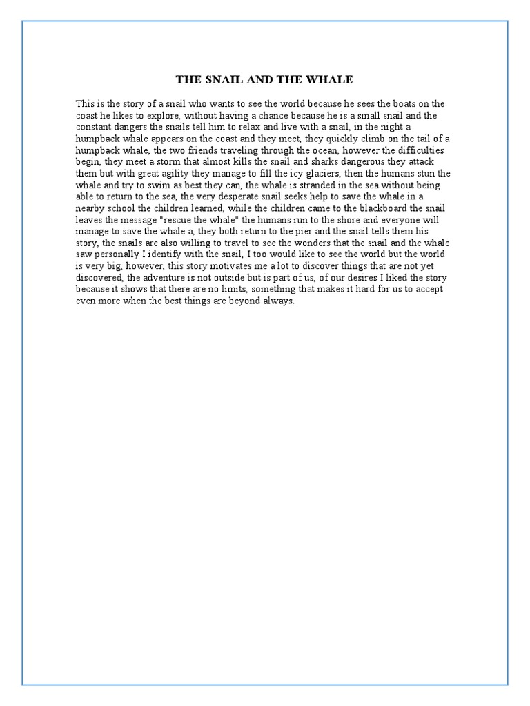 The Snail and The Whale | PDF