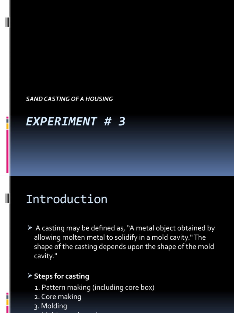 Sand Casting | PDF | Technology & Engineering