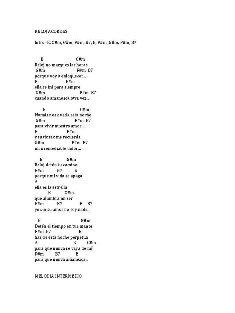 Reloj Acordes | PDF