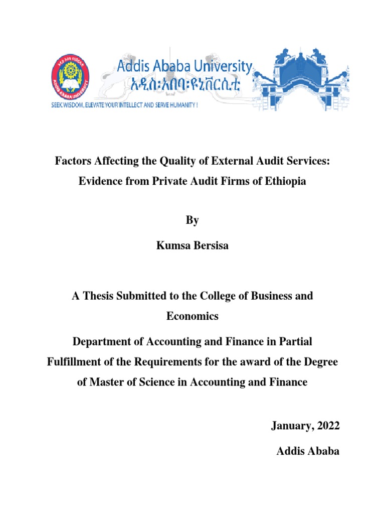 Kumsa Bersisa | PDF | Audit | Financial Audit