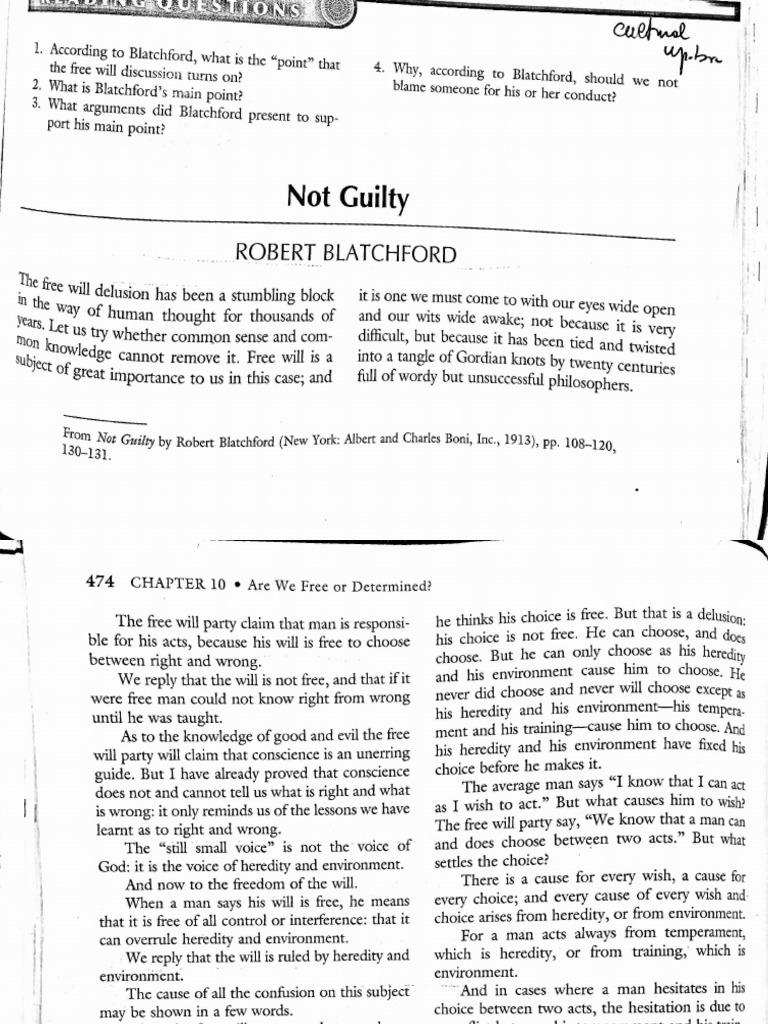 Robert Blatchford - Not Guilty | PDF