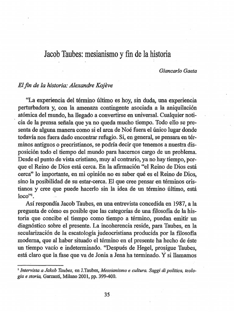 Jacob Taubes: Mesianismo y Filosofía Histórica | PDF | Pablo el apóstol ...