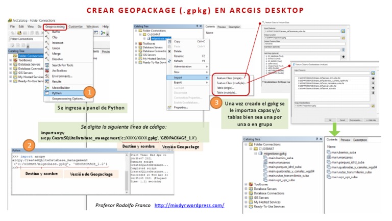 Crear Geopackage en Arcgis Desktop RF | PDF