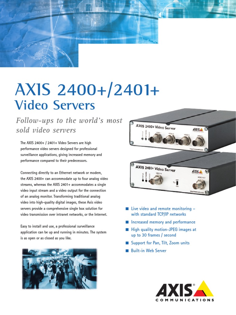 Axis Video Server 2400p - 2401p - Ds | PDF | Video | Computer Network