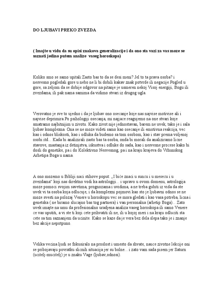 Do Ljubavi Preko Zvezda | PDF