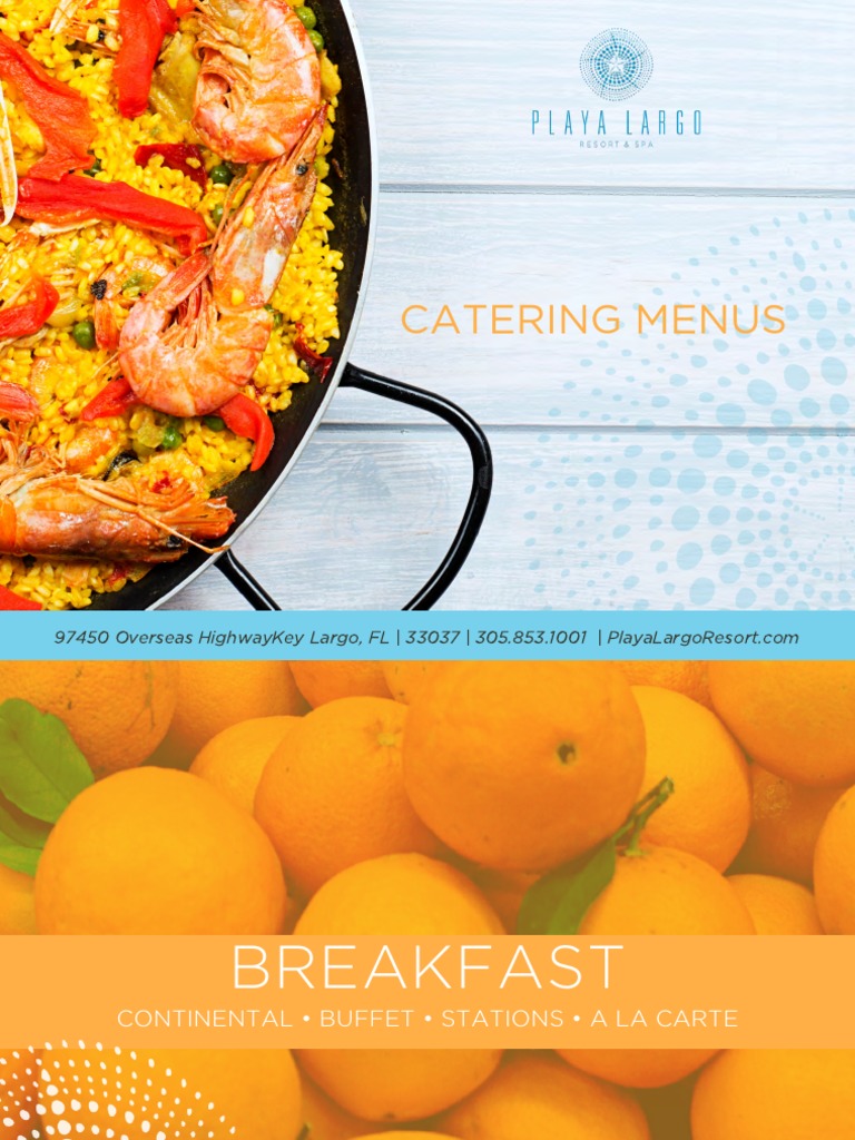 Playa Largo Banquet Menus | PDF | Salad | Coleslaw
