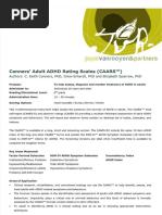 CAARS Adult ADHD Rating Scales Technical Manual | PDF | Attention ...