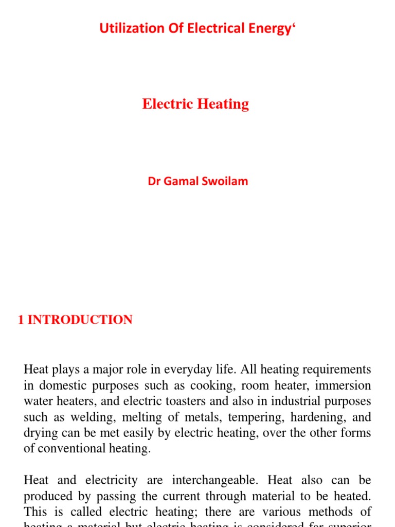 Chapter 5-Electric Heating | PDF | Electric Heating | Heat Transfer