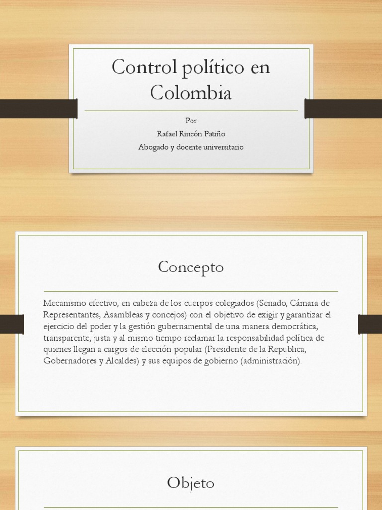 03 Control Político en Colombia | PDF | Ejecutivo (gobierno) | Político