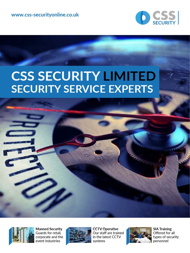 CSS Security Company Brochure Spread 1 | PDF | Security Guard | Business
