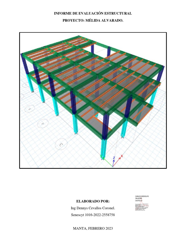 Informe de Evaluación Estructural | PDF | Hormigón | Fundación (Ingeniería)