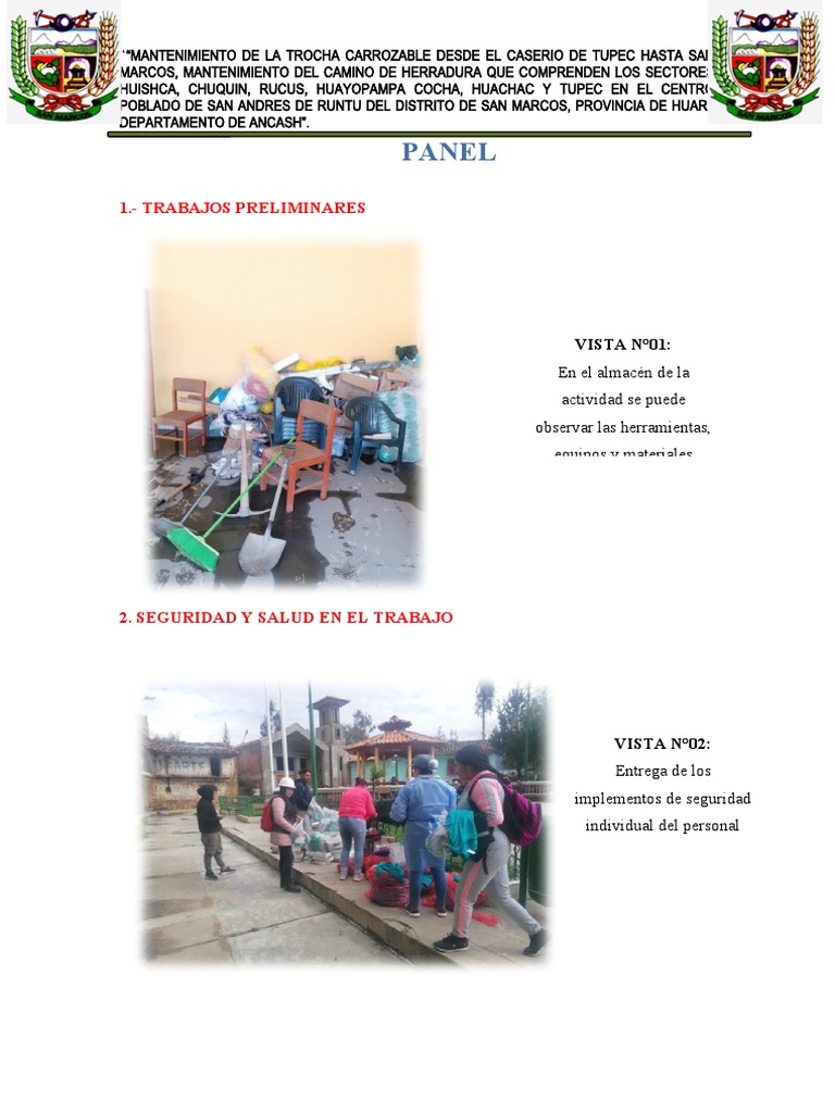 Panel Fotografico Mantenimiento CCP Runtu | PDF