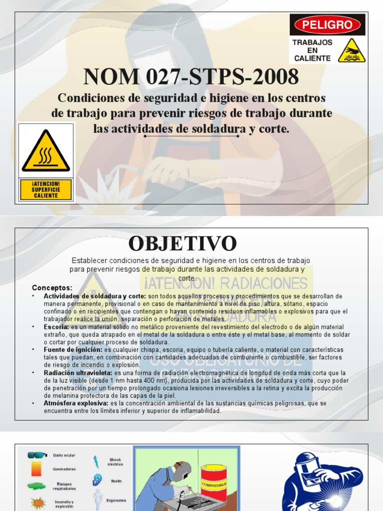 Seguridad en Soldadura y Corte: NOM 027-STPS | PDF | Soldadura ...
