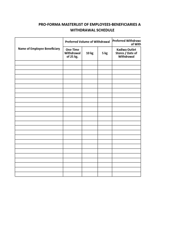 Rice Allowance Form | PDF | Technology & Engineering