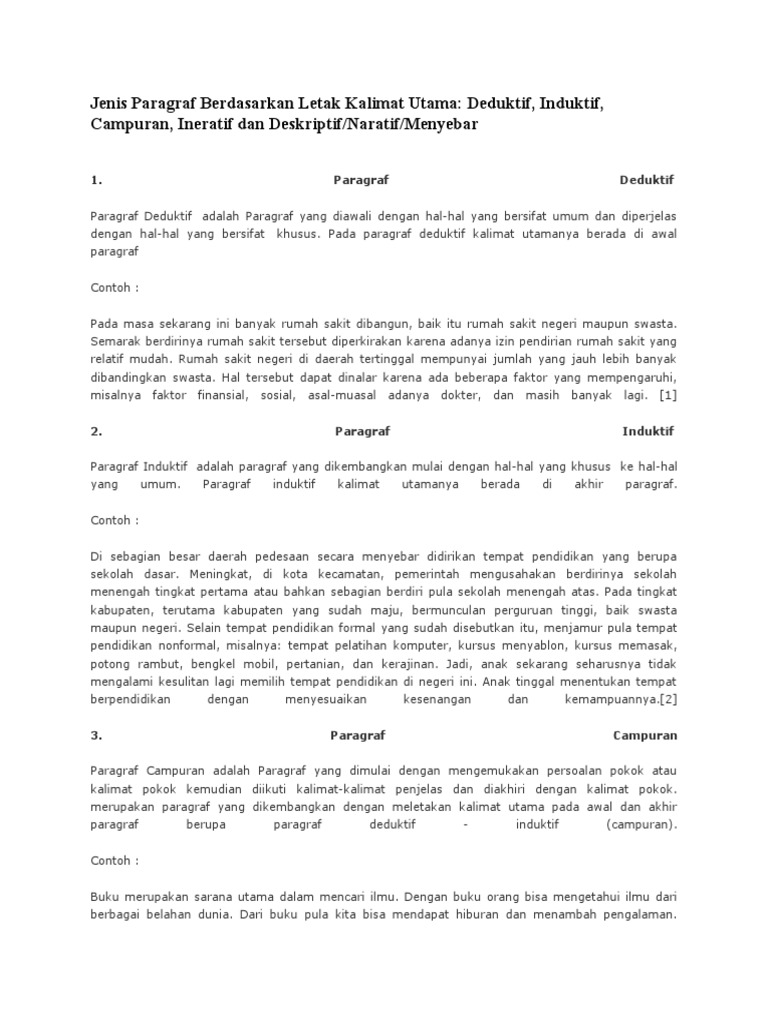 Pengertian Paragraf | PDF | Kajian Bahasa Asing