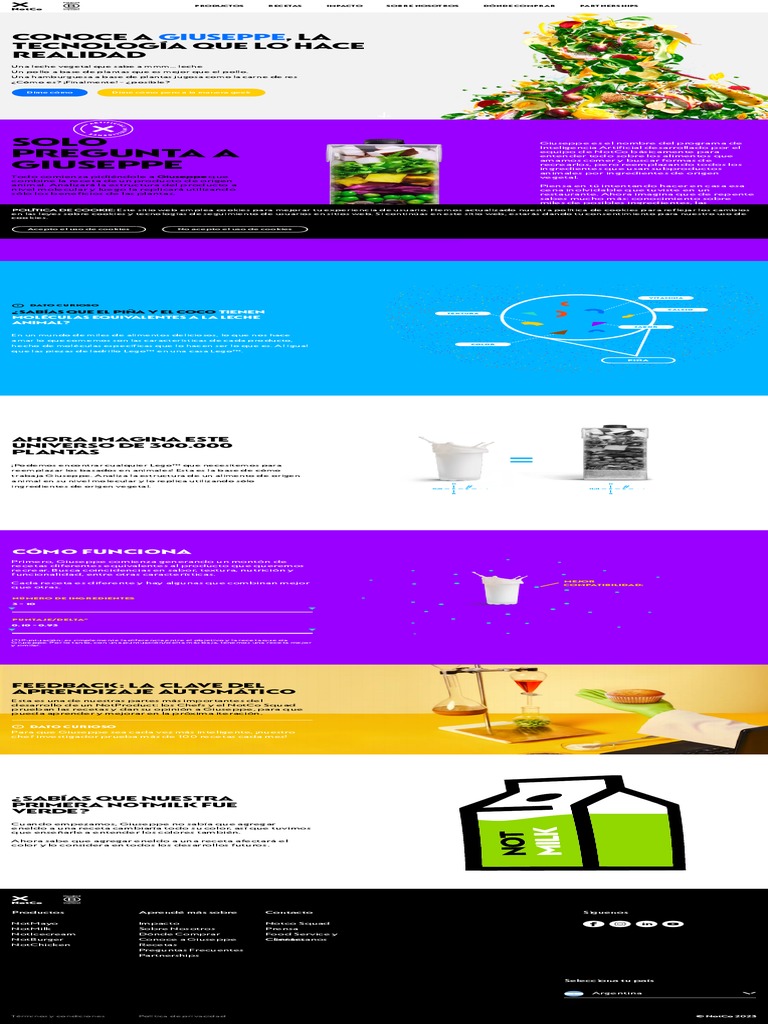 Giuseppe - NotCo - IA-Inteligencia Artificial-Vegano-Sin Tacc | PDF ...