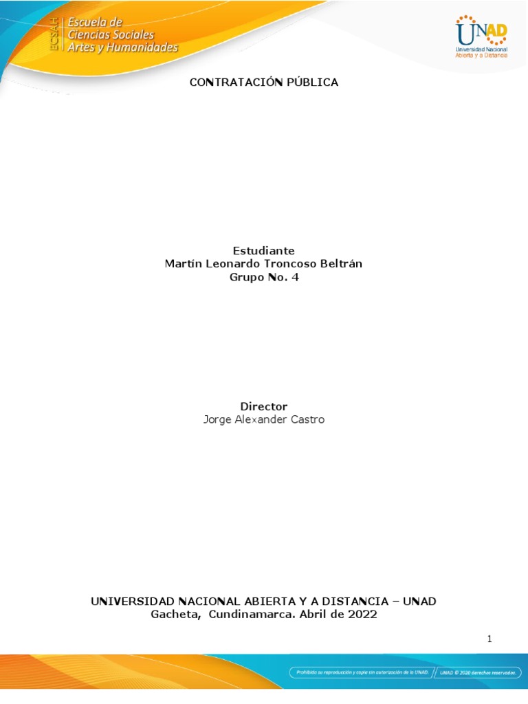 Cuerpo Normativo Básico Del Estatuto de Contratación Estatal Colombiano ...