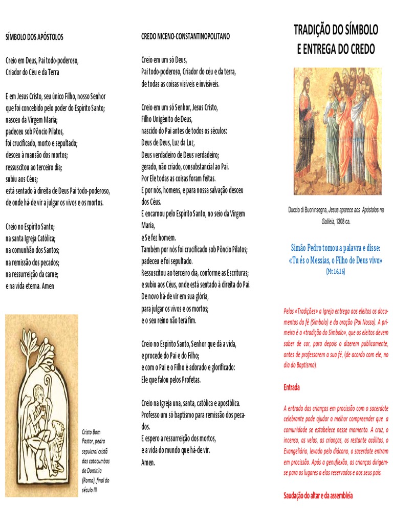 A Tradição do Símbolo da Fé e o Credo Niceno-Constantinopolitano | PDF ...