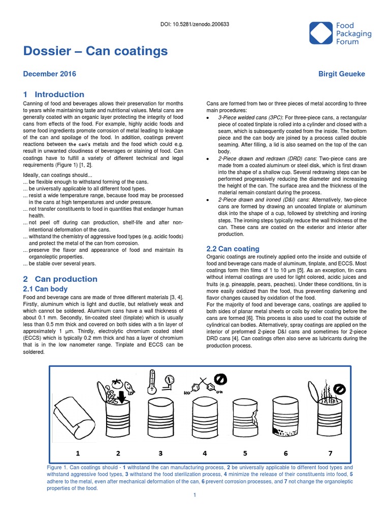 Dossier - Can Coatings | PDF | Epoxy | Polyvinyl Chloride