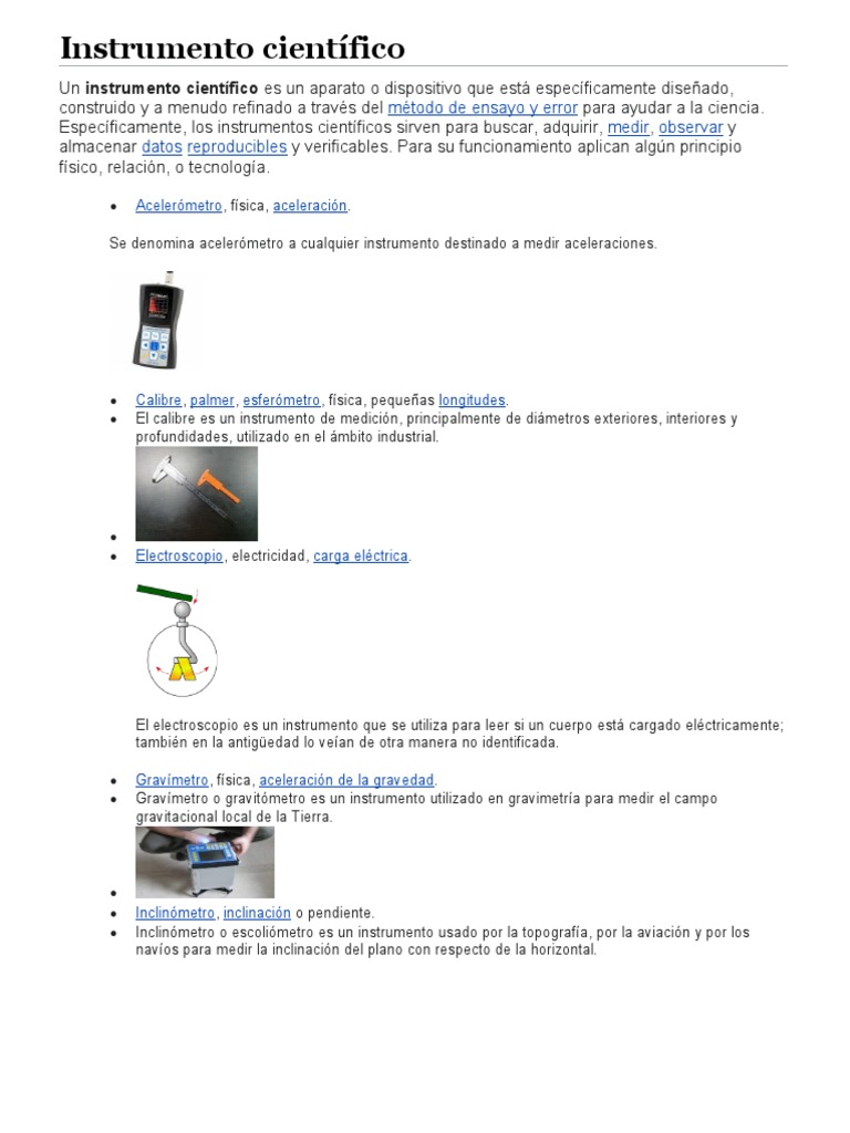 Instrumentos Científicos y su Función | PDF | Salud y bienestar