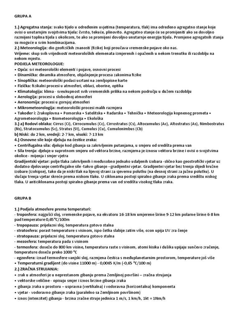 Meteorologija 1 | PDF